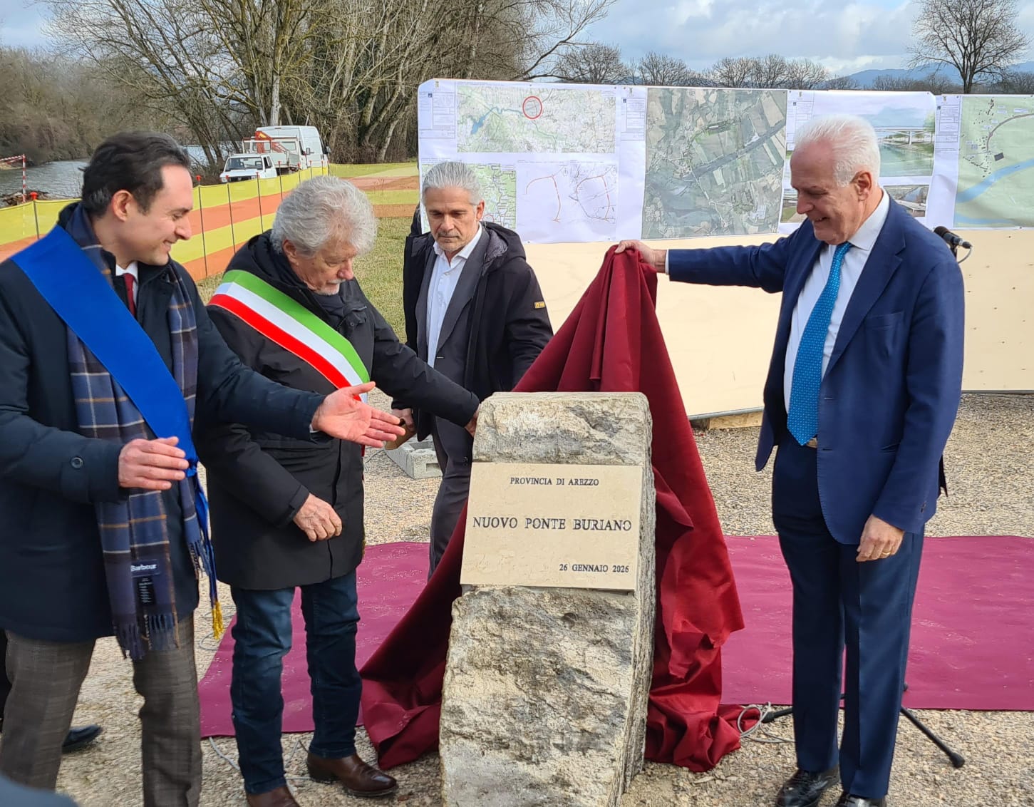 Arezzo, posta la prima pietra del nuovo Ponte Buriano - Toscana News
